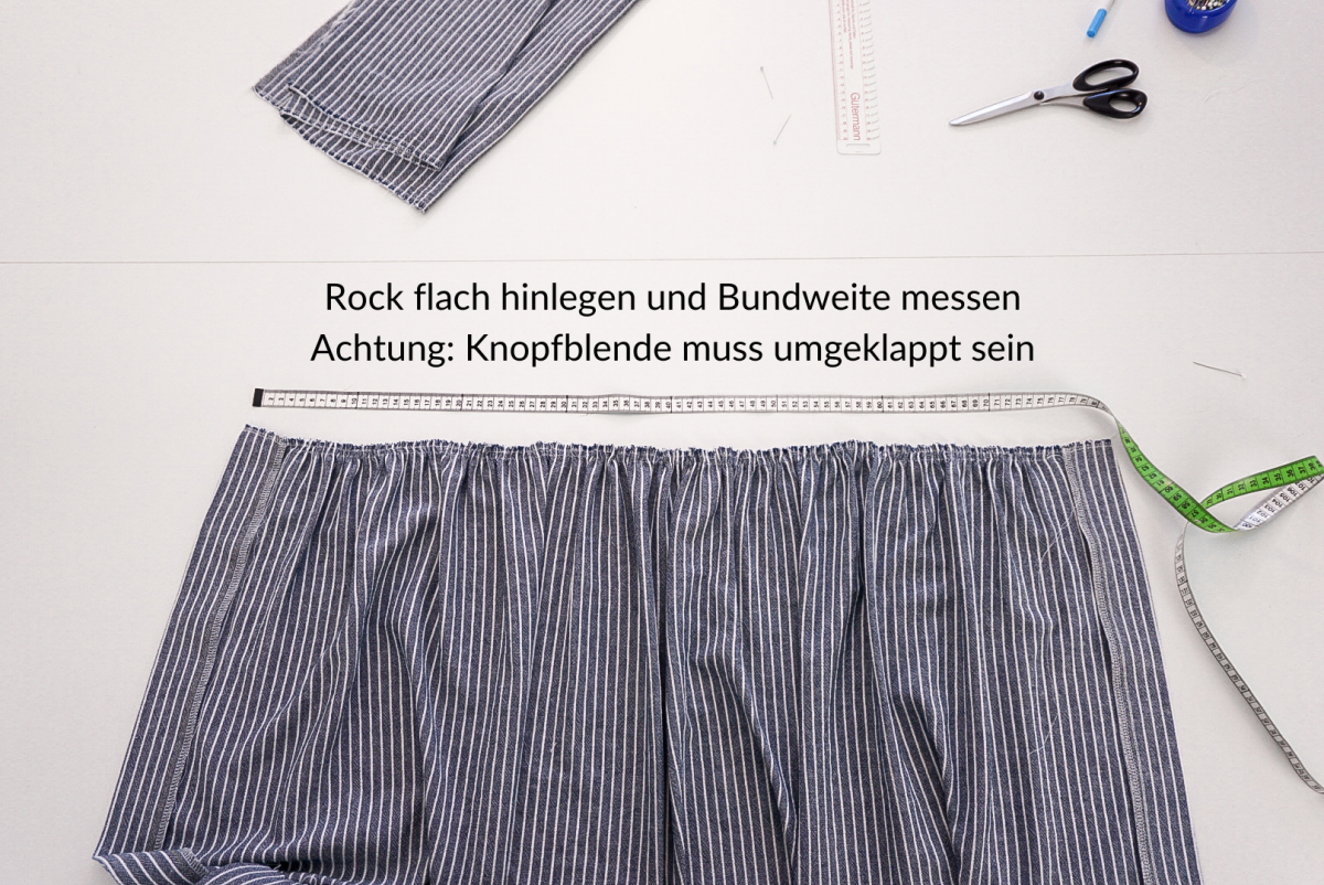 Rock nähen ohne Schnittmuster - kostenlose Schritt für Schritt Anleitung